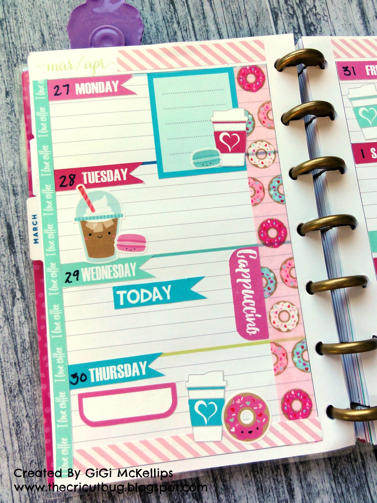 The Cricut Bug: Coffee Themed Mini Happy Planner Pages