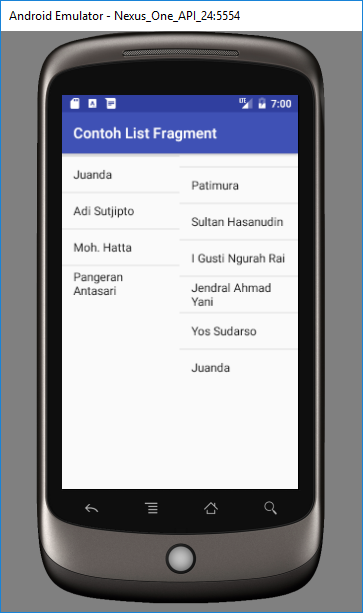 Belajar Pemrograman App Android & Java: Memahami Jenis-jenis Fragment Khusus - ListFragment