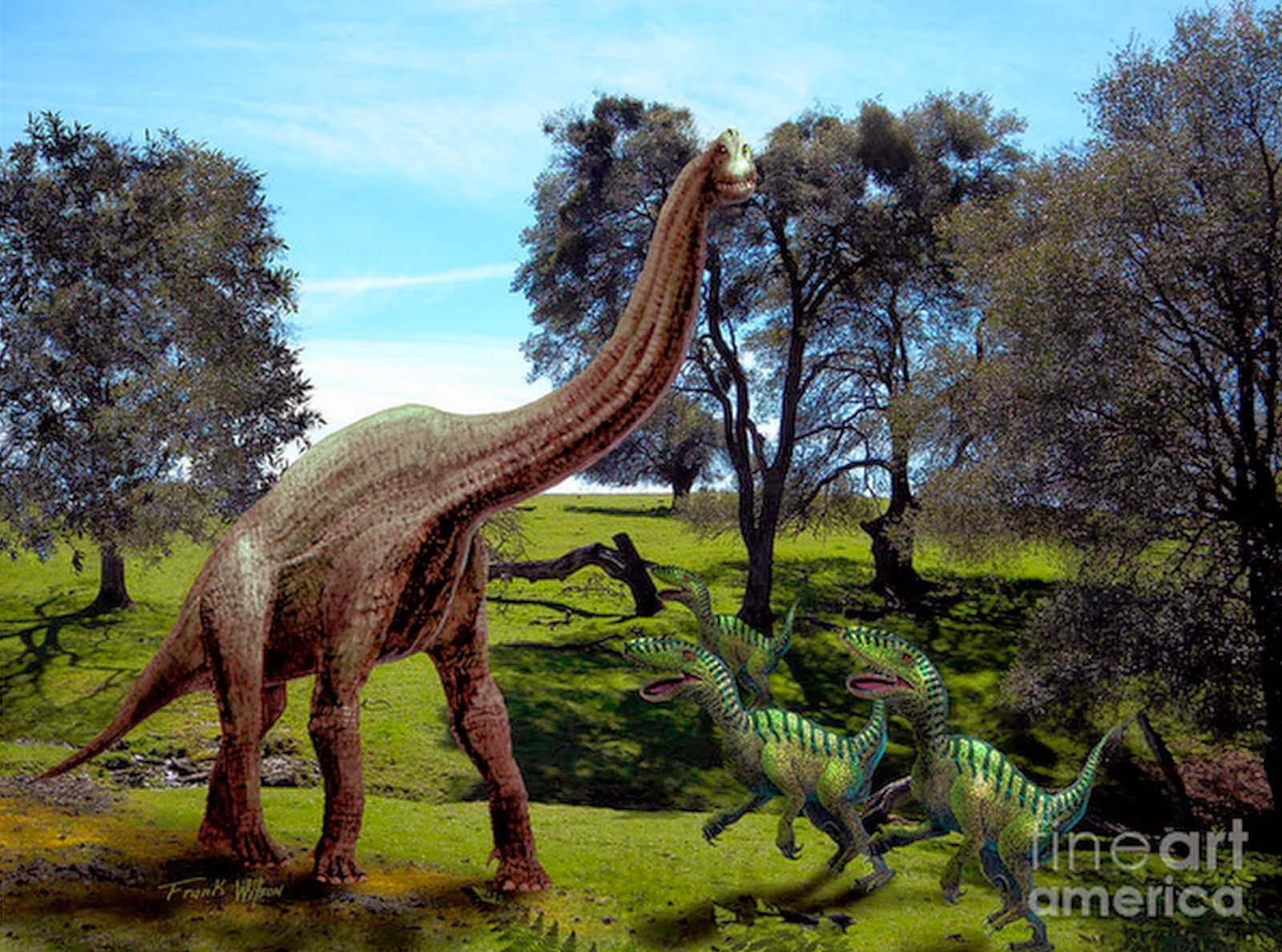 Historia y evolución de la pintura artística : Paisajes con Dinosaurios ...