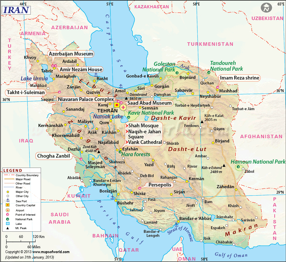 MAPAS DO IRAN - Geografia Total™