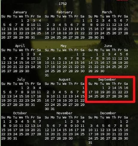 √ Misteri Hilangnya 11 Hari Pada Bulan September 1752 - Ensiklopediasli