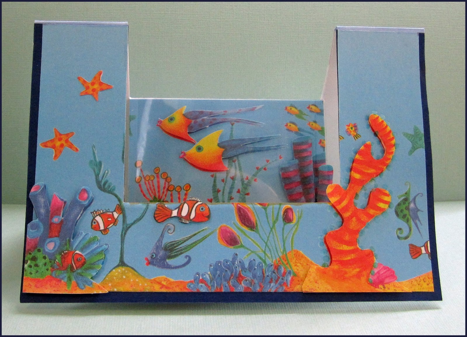 HAND MADE CARDS........ Ideas and Inspiration: FUN FISH CARD