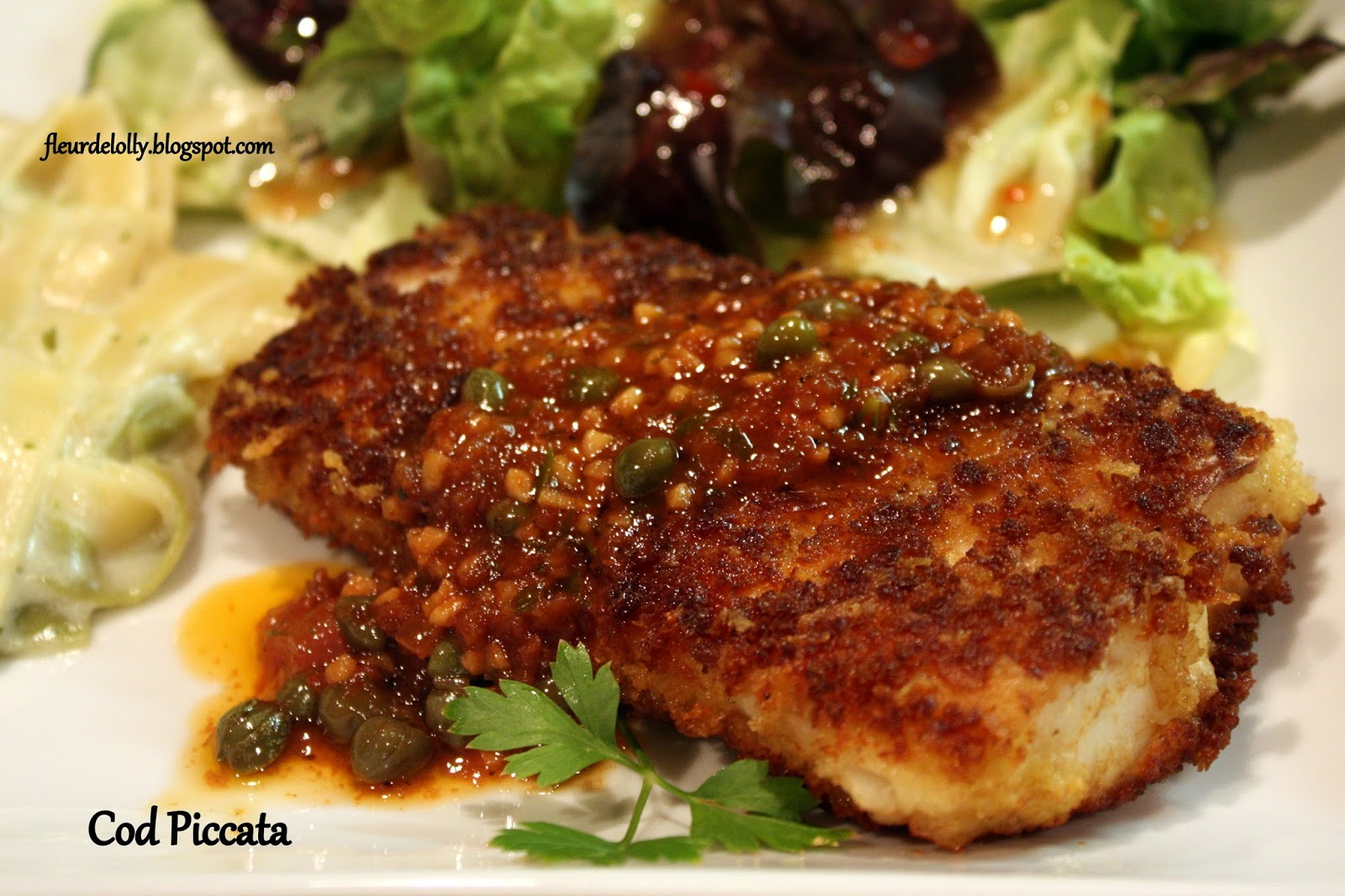 Fleur de Lolly: Cod (or Halibut) Piccata