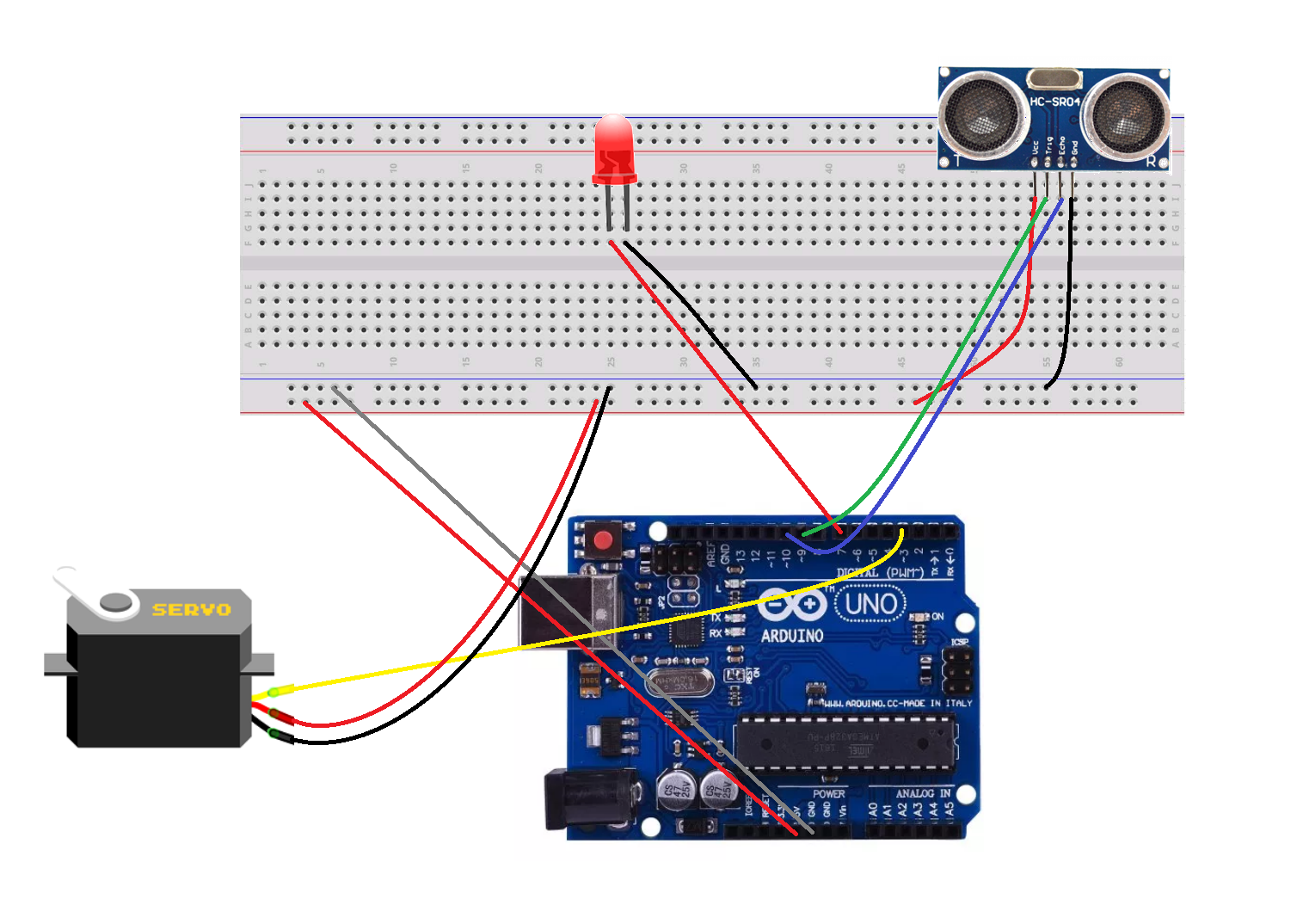 Slash bit: Automatic Railway Crossing barrier Using Arduino