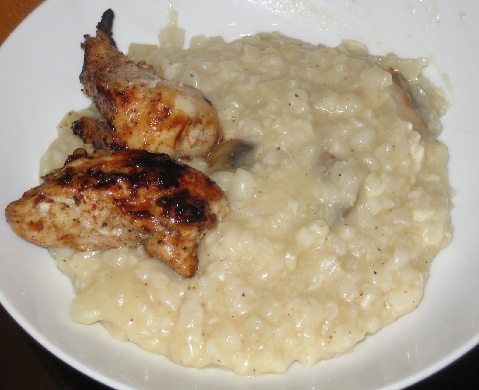 The Risotto Challenge: Hominy and Mushroom Risotto with Chipotle Glazed ...