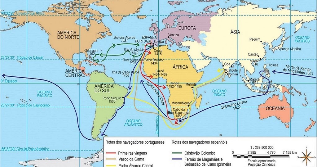 Historiando: Rotas das grandes viagens marítimas portuguesas e ...
