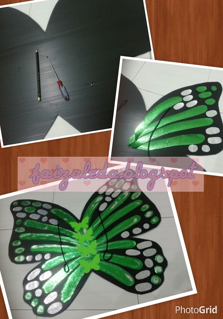 faizaleda: DIY : Kostum Maskot Rama-Rama Rumah Hijau