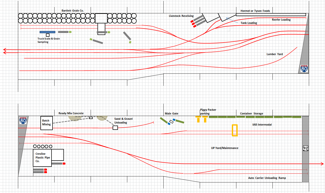 New Layout Track Plan Draft - U.P. Council Bluffs Sub | TrainBoard.com ...