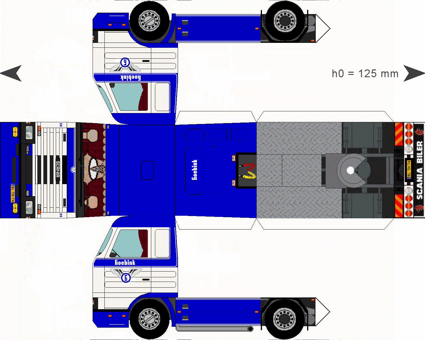 SP. Papel Modelismo: PaperCraft SCANIA - Hoebink Transport