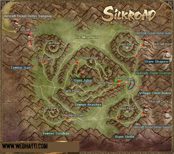 Silkroad Online: Npc haritası