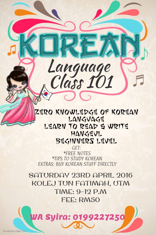 i am Fadhi.: Learn Korean Language in Skudai/JB