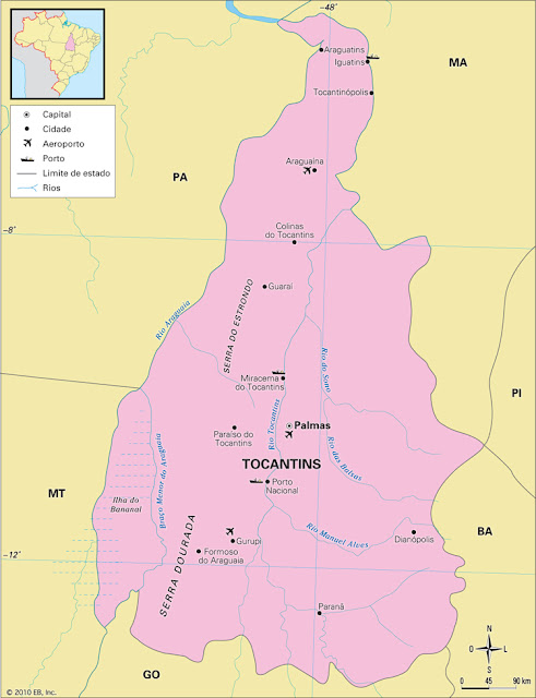Blog de Geografia: Mapa de Tocantins, TO