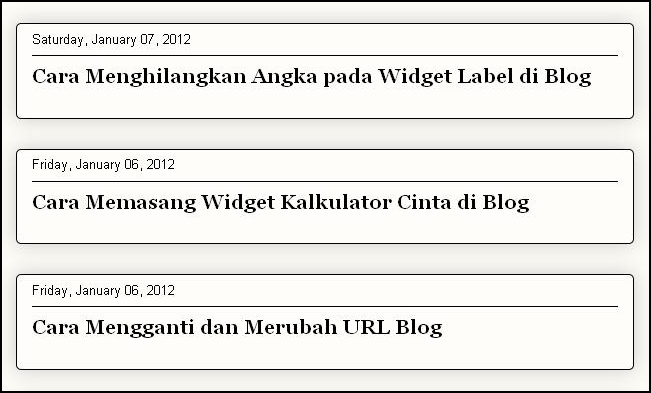 Cara Menampilkan Judul Artikel Saja di Home Page Blog - Gw Share kok