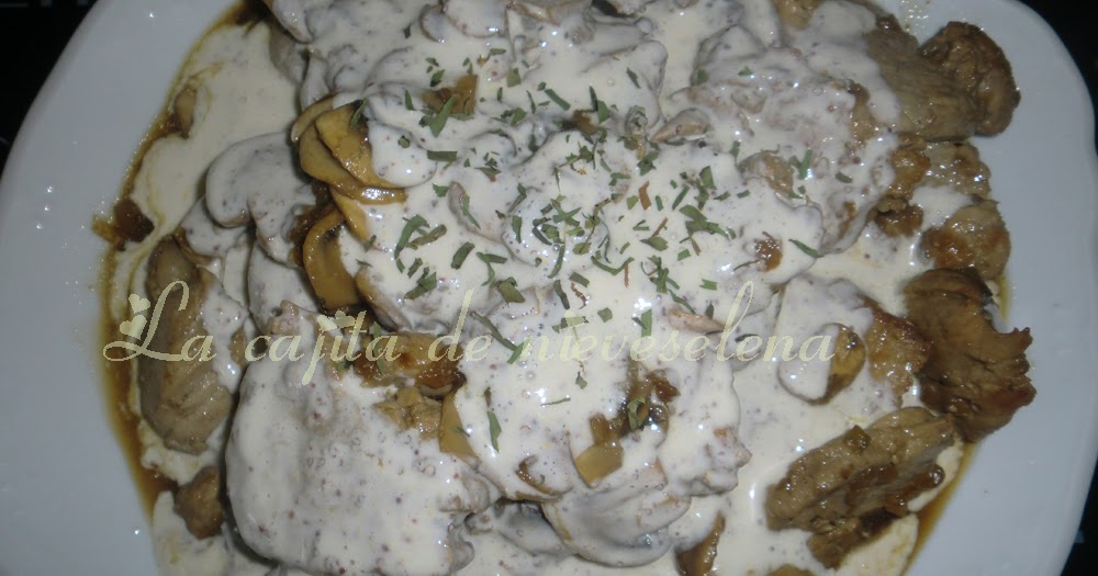 Solomillo de cerdo Strogonoff