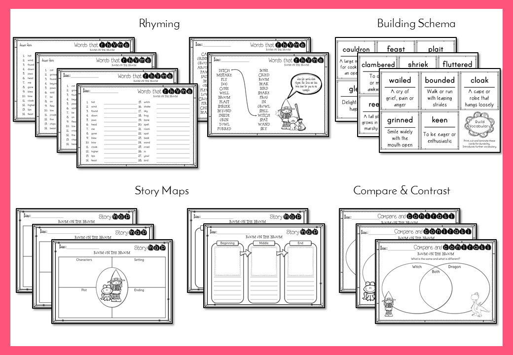 Happy Little Learners: Halloween Room on the Broom Literary and Math ...