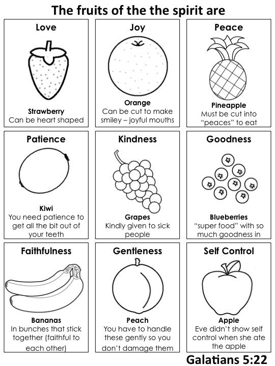 All Play On Sunday The Fruits Of The Spirit