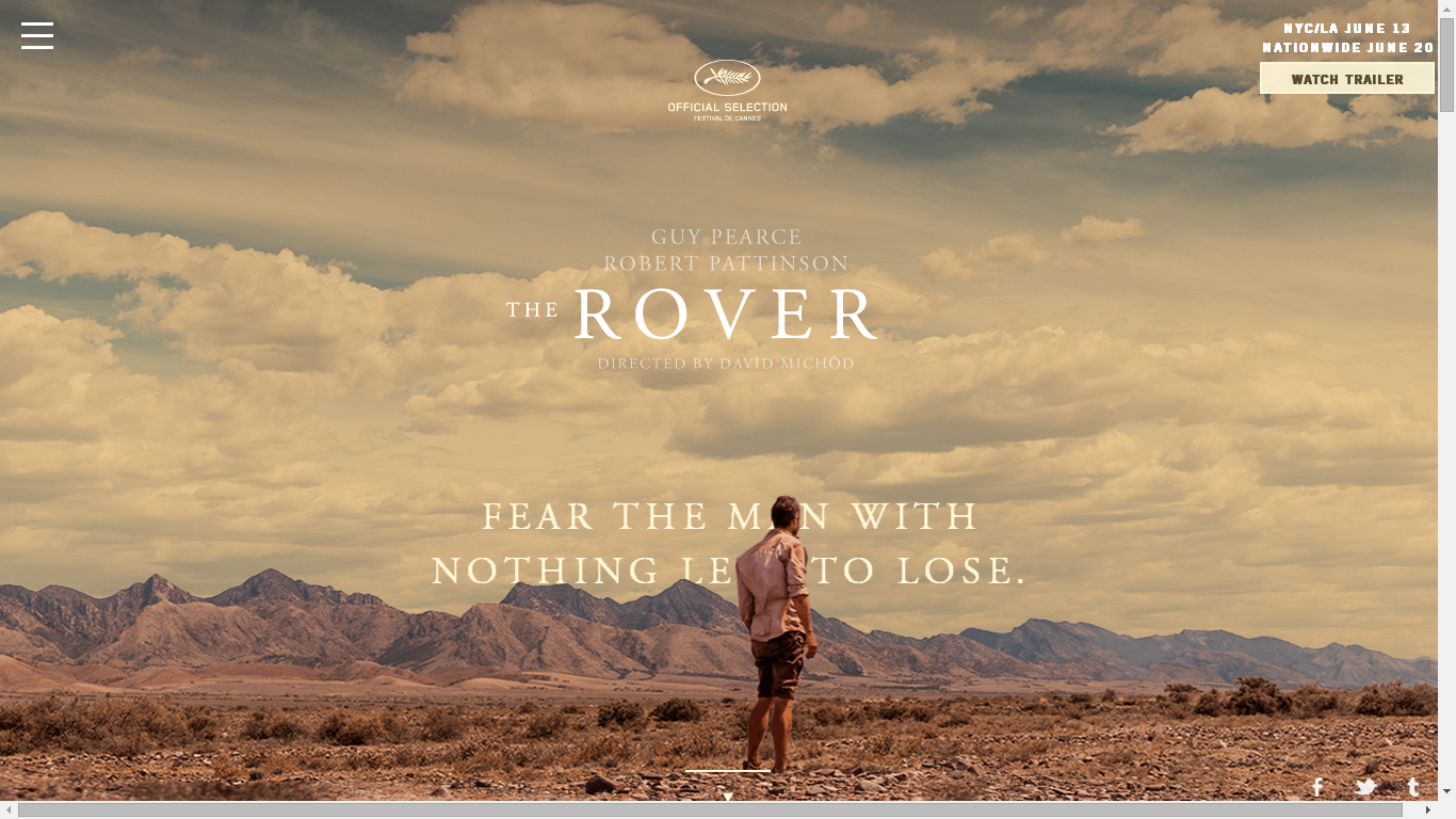 Robert Pattinson Life: New The Rover Official Site