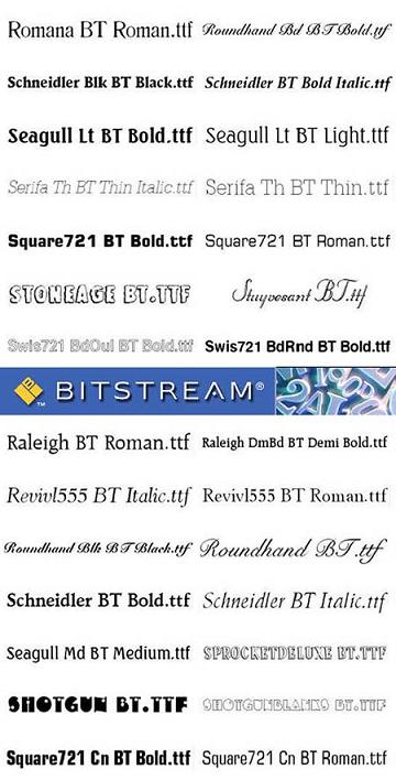 Quality Graphic Resources: Bitstream Fonts - Full Collection