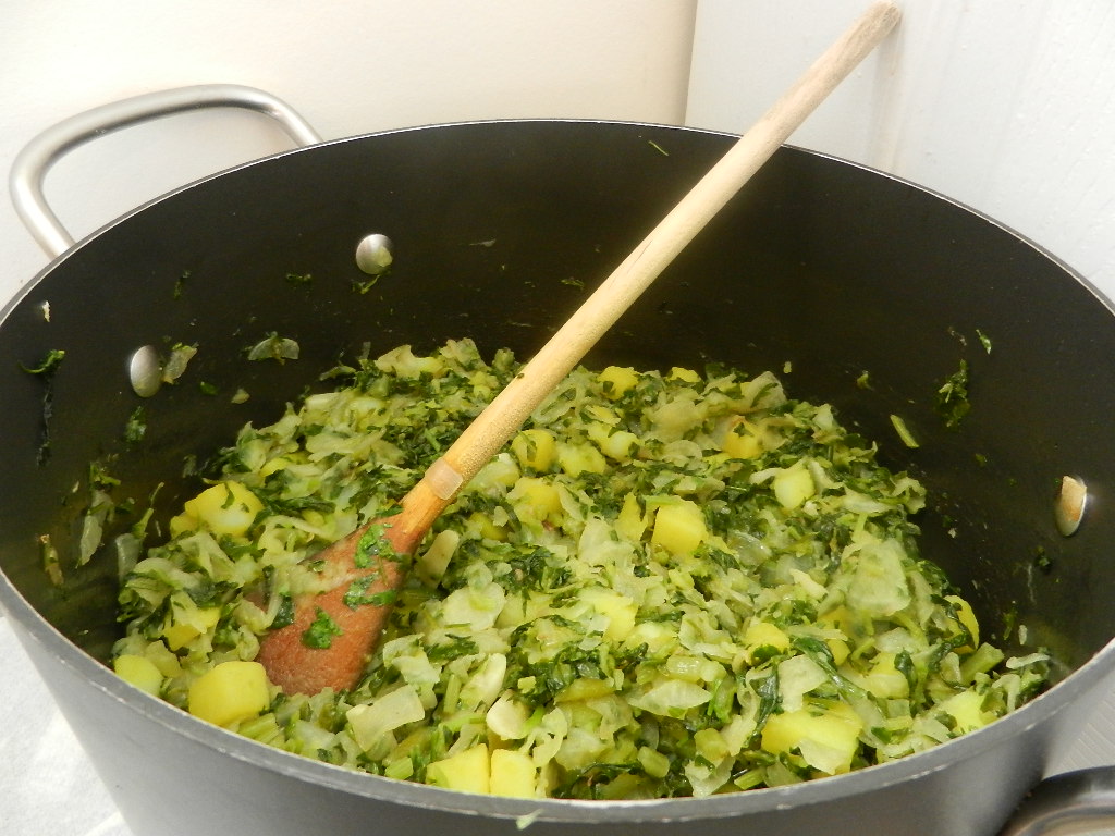 Sizzling Indian Recipes.....: Winter time Greens stir fry with Mooli ...