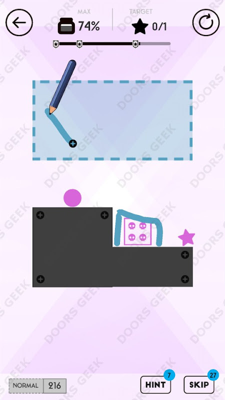 Draw Here Level 216 ~ Doors Geek