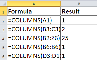Excel In Your Office: Functions: ROWS & COLUMNS