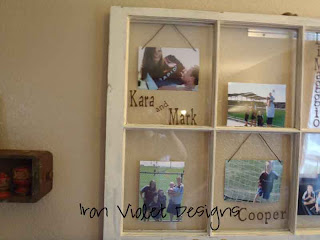 Iron Violet Designs: Old Window turned Picture Frame