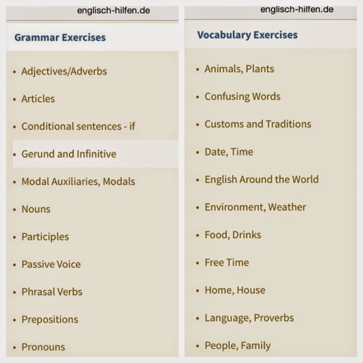 Maside's Blog: Learning English - Exercises, Grammar, Vocabulary, Exams