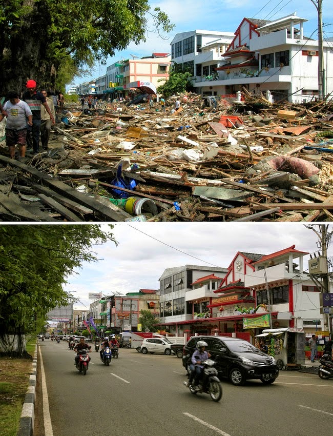 inilah [Foto] Kondisi Aceh 2004 dan 2014 Pasca Tsunami