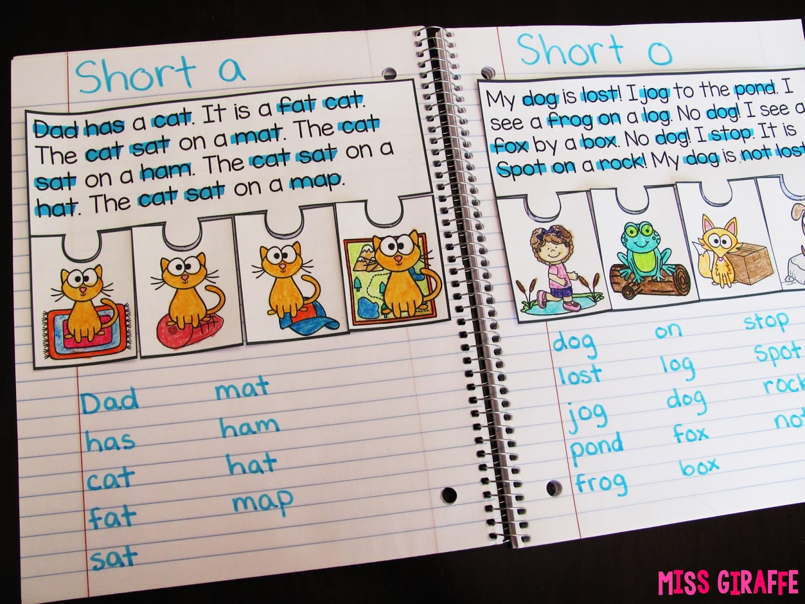 Miss Giraffe's Class: Phonics Fluency Notebooks