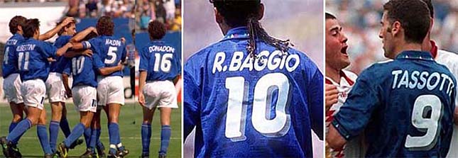 Football teams shirt and kits fan: Font Italy WC 1994 team kits