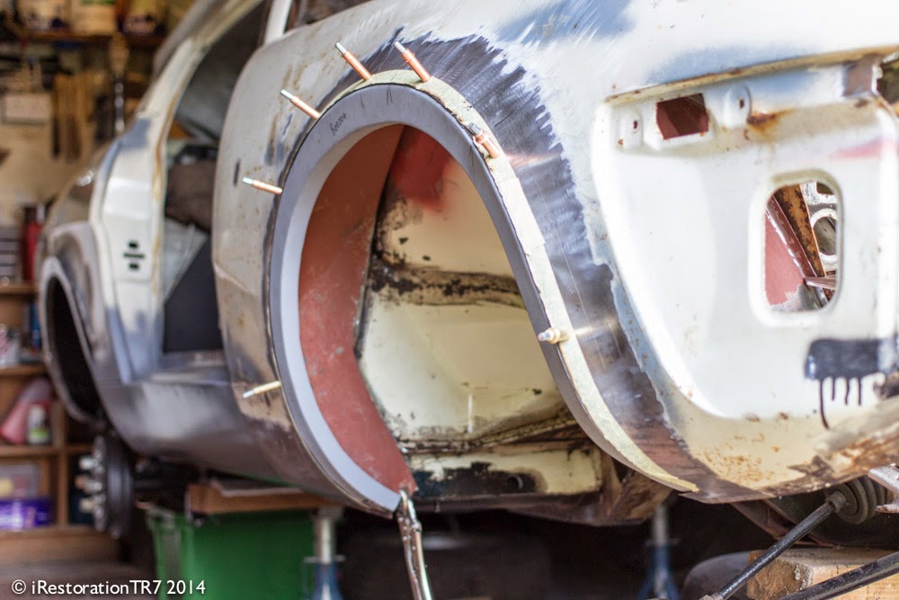 iRestoration TR7: Front offside wing repair pt3...