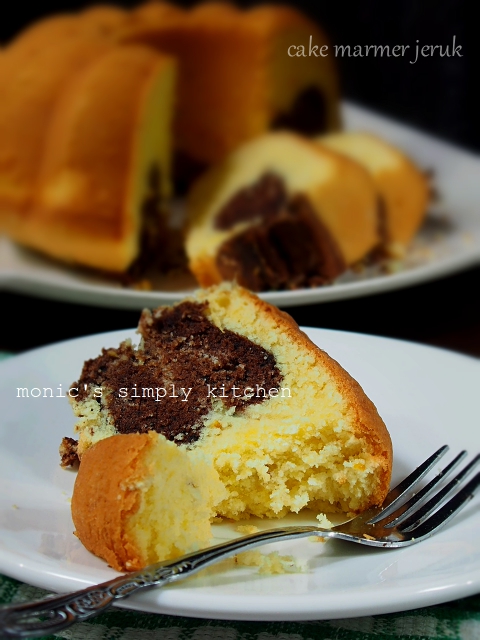 Cake Marmer Jeruk - Monic's Simply Kitchen