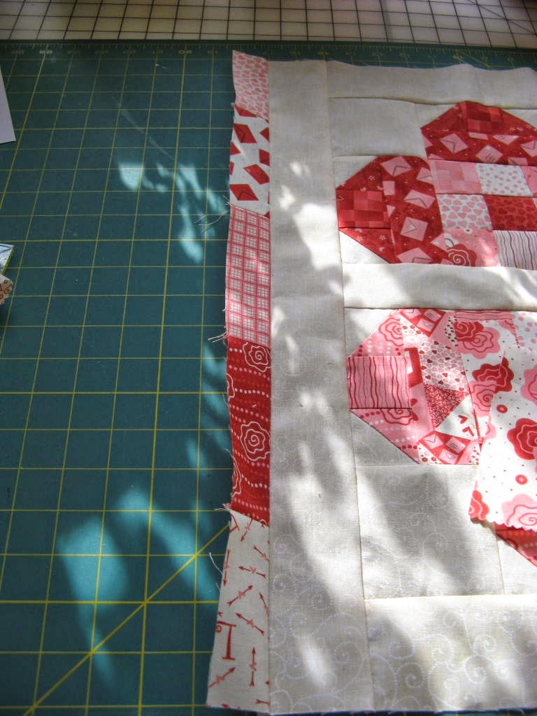 Stitching With 2 Strings: Tutorial: A Quick Valentine Table Topper