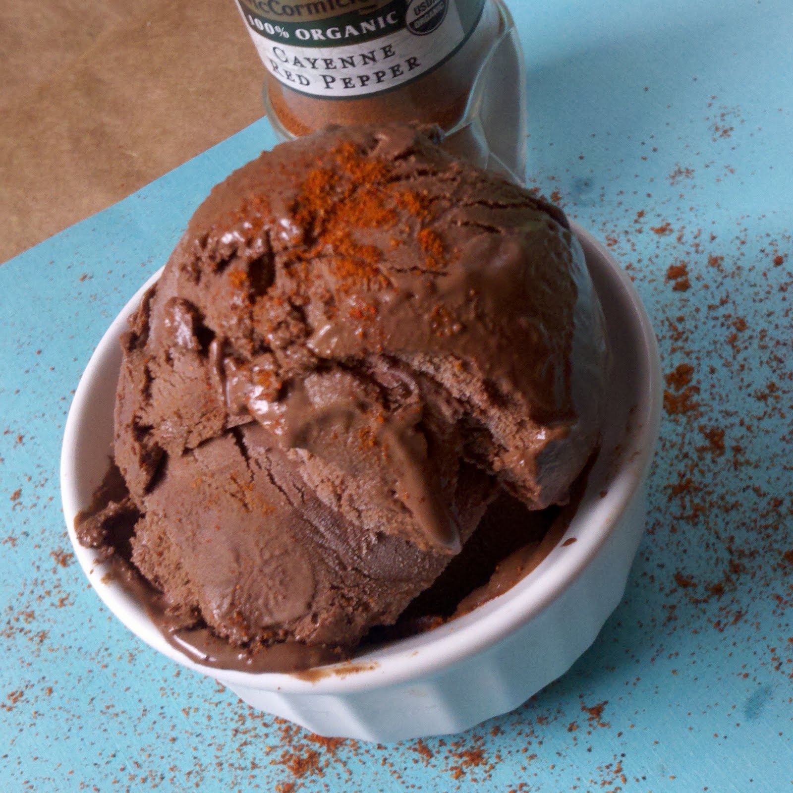 Spicy chocolate ice cream