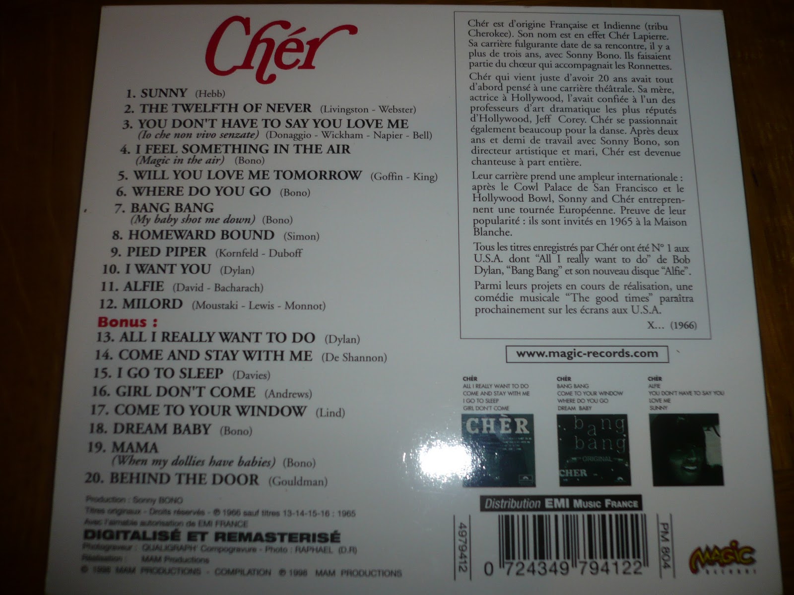 The Collector of Cher: My Cher CD Albums and Singles Part 1