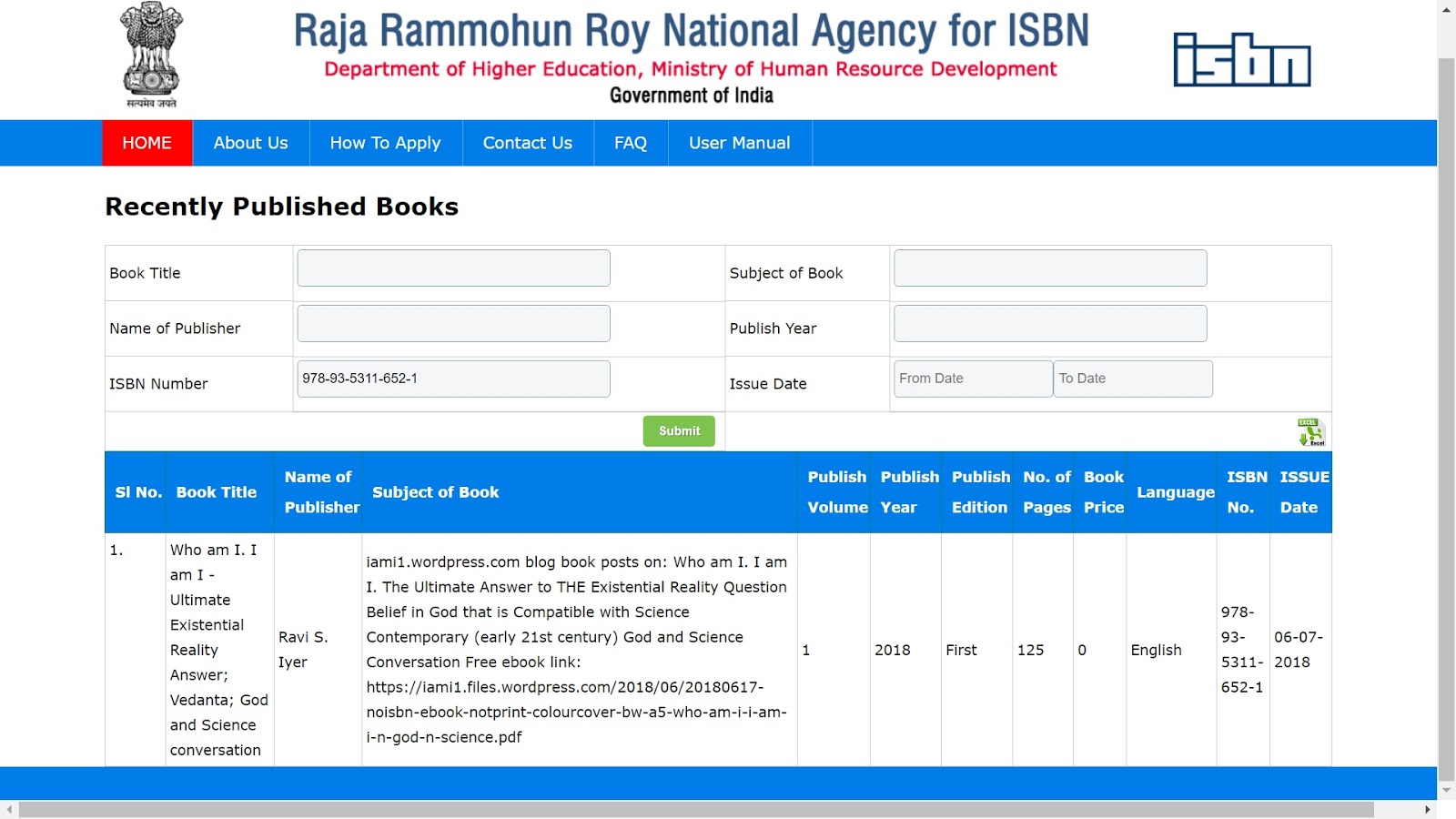 Got ISBN 978-93-5311-652-1 for "Who am I? I am I - Ultimate Existential ...