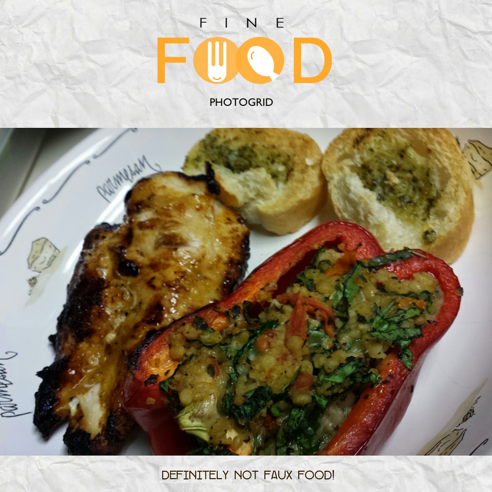 Not Faux Food: Texas Barbecue Chicken with Couscous Stuffed Red Peppers ...