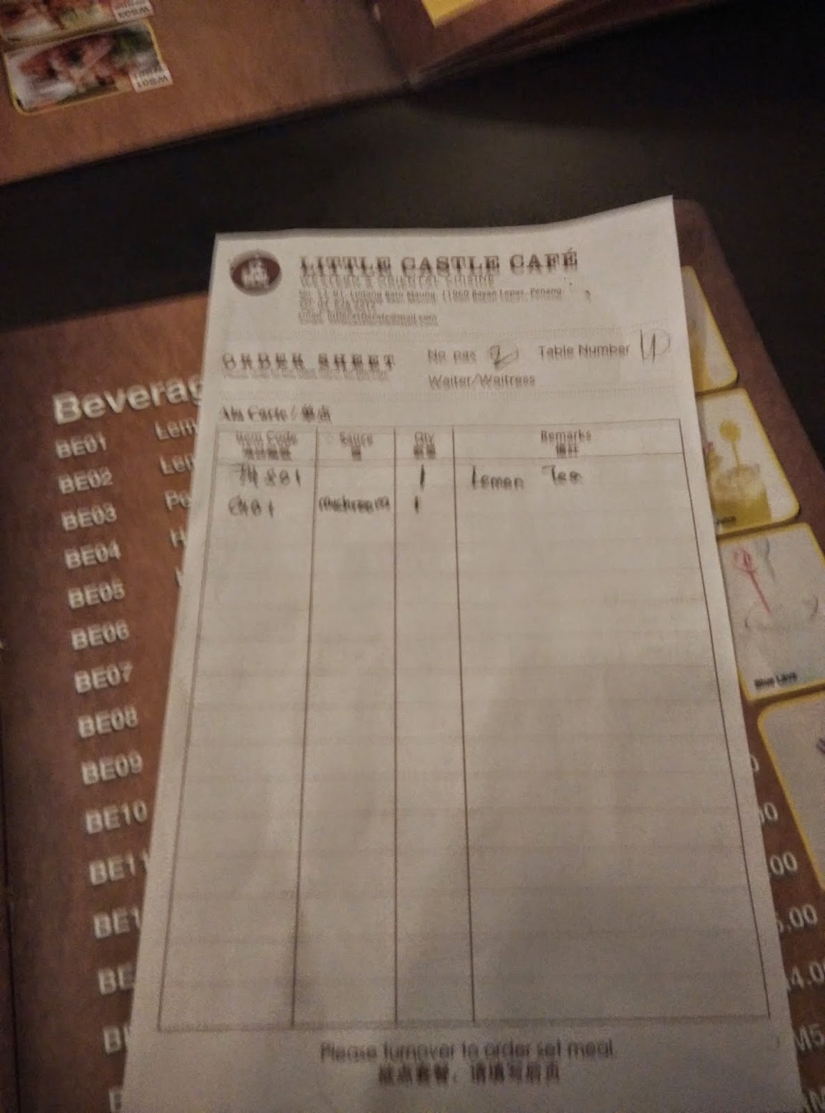 Our Journey : Penang Batu Maung - Little Castle Westernfood Cafe