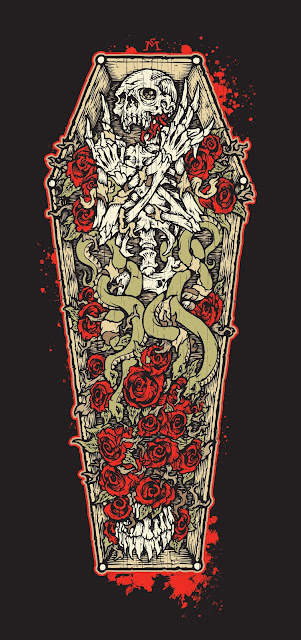 death ink: coffin artwork