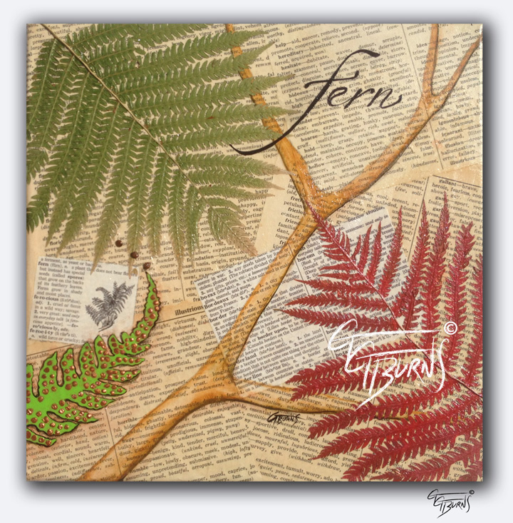 gg's functional art: How Small A Thing - Botanical Collage Art