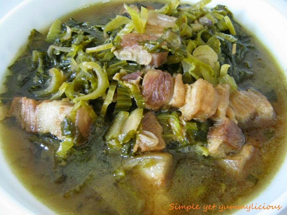 Simple yet yummylicious!: Braised salted vegetable (kiam chai) with ...