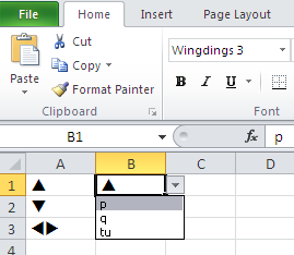 Excel In Your Office: Data Validation - Dropdown List With Symbols