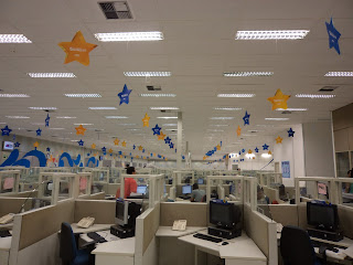 PLAY: EXECUÇÃO DA DECORAÇÃO DO CALL CENTER TIM COM A NOVA CAMPANHA INTERNA.