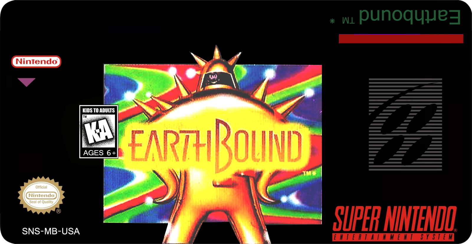 Super Nintendo Labels: Earthbound