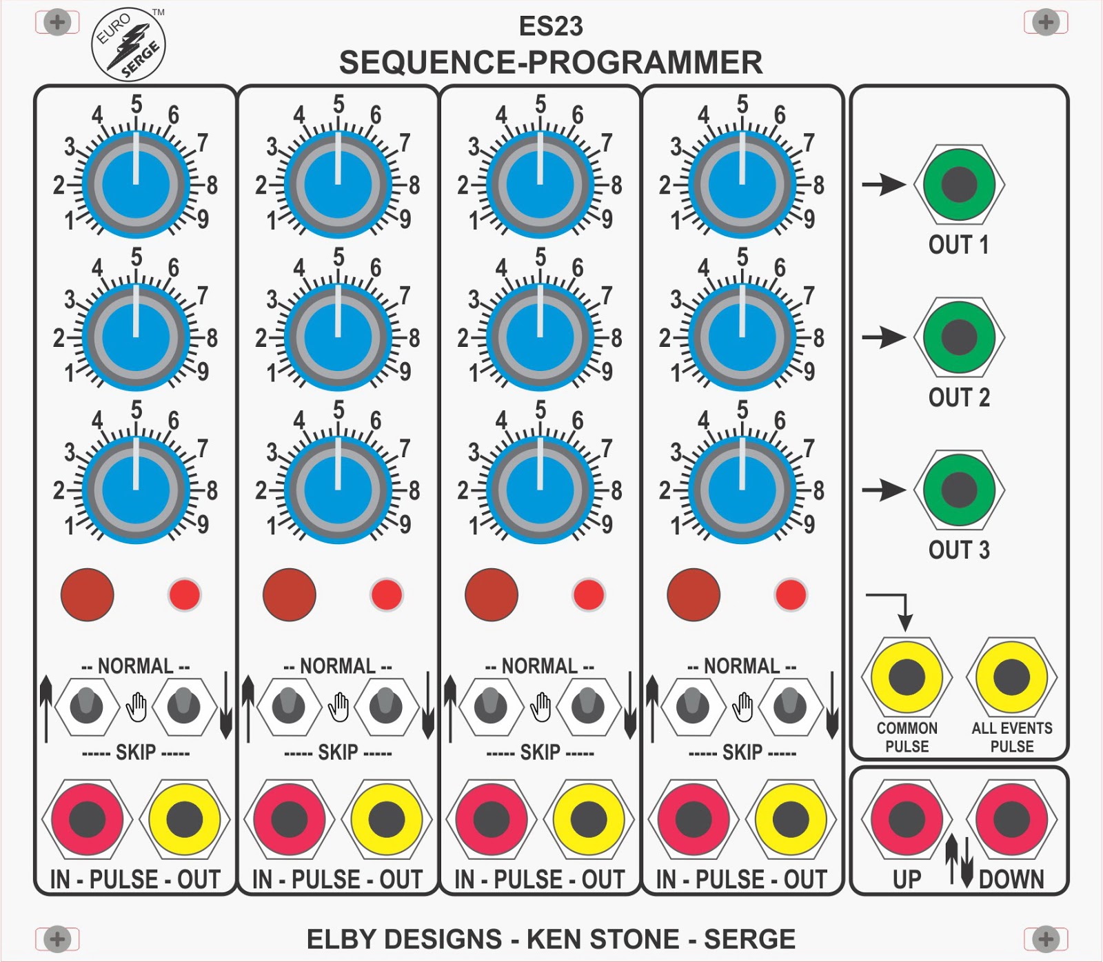 MATRIXSYNTH: Elby Serge ES23 Sequencer-Programmer 4mm