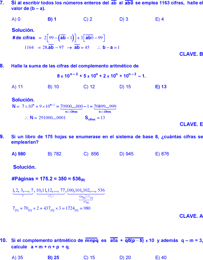 NUMERACIÓN PROBLEMAS RESUELTOS
