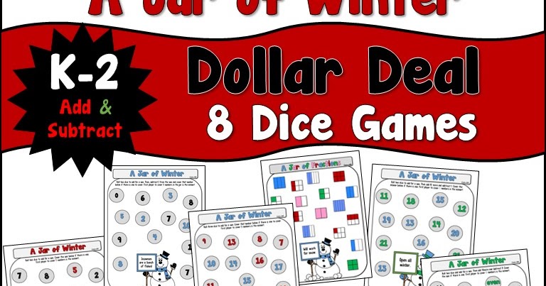 A Jar of Winter Addition Games and a Freebie | Teacher's Take-Out