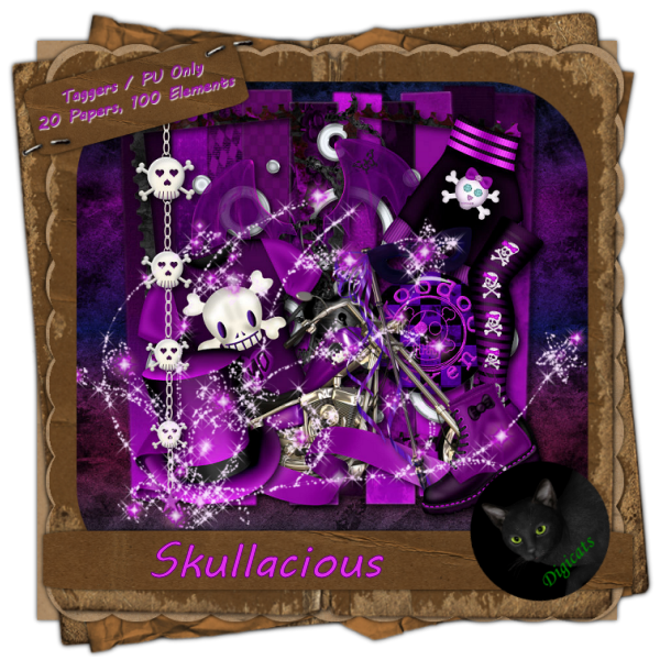 Digicats (and Dogs): New from Digicats: Skullacious
