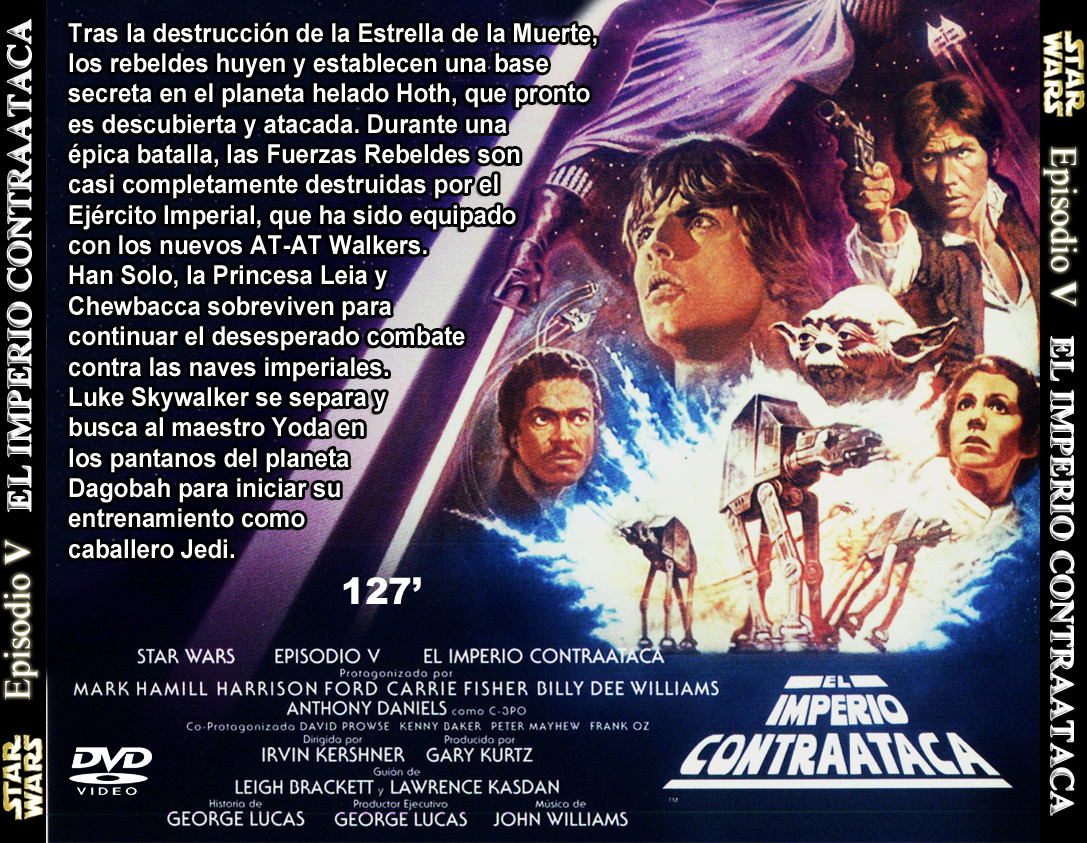Caratulas de películas DVD para cajas CD: Star Wars V – El imperio ...