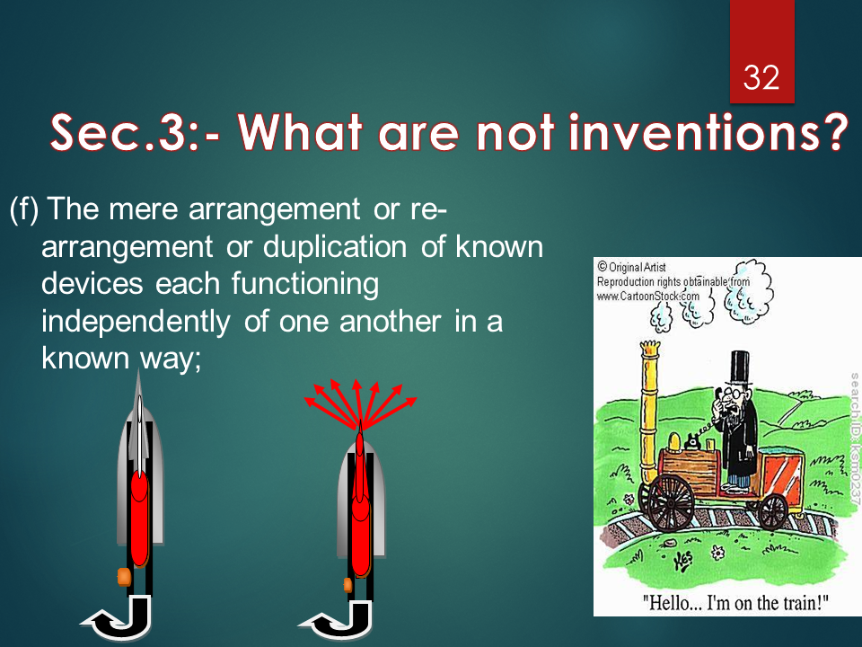 PATENTABLE AND NON PATENTABLE INVENTIONS